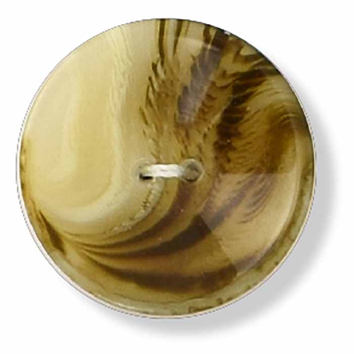 Round Shell Effect Button - Brown (20 ligne) | King Cole