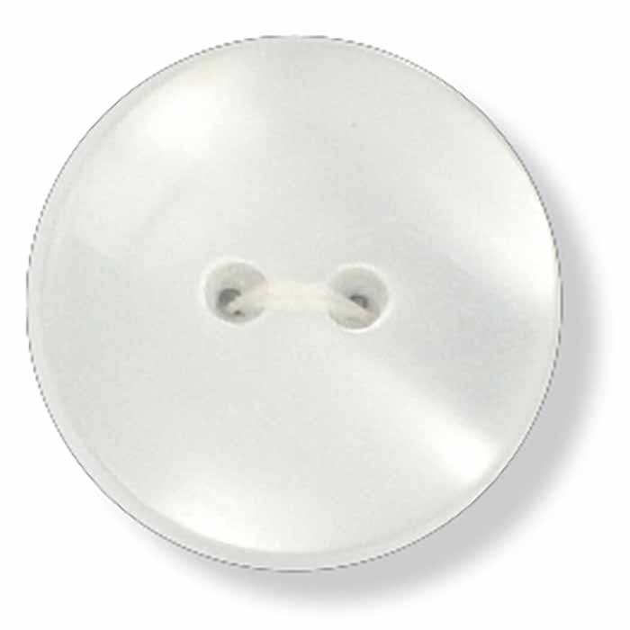 Round Plain Button - White (30 ligne) | King Cole