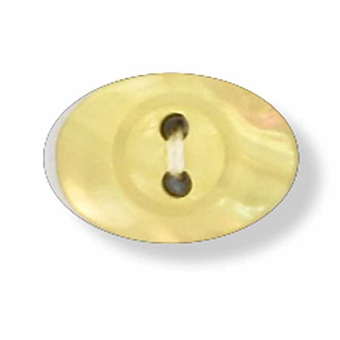 Oval Shell Effect Button - Yellow (24 ligne) | King Cole