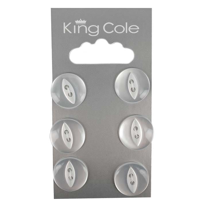 Fish-Eye Buttons - Clear (Medium) | King Cole