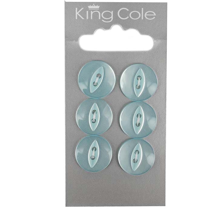 Fish-Eye Buttons - Blue (Medium) | King Cole