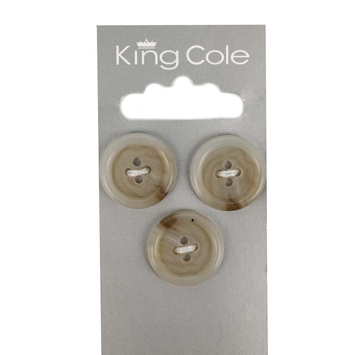 Rimmed Shell Effect Buttons - Beige (Medium) | King Cole