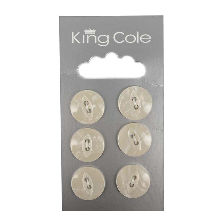 Fish-Eye Buttons - Cream (Medium) | King Cole