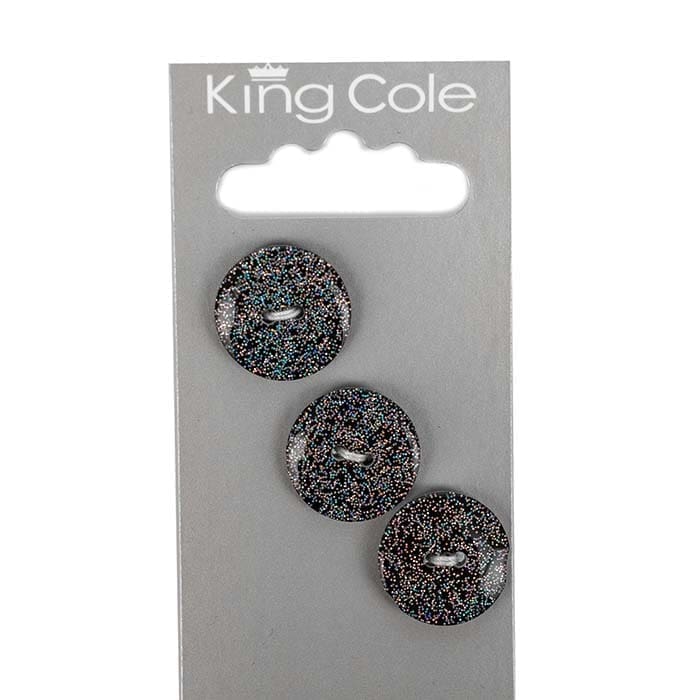 Round Glitter Effect Buttons (Medium) | King Cole