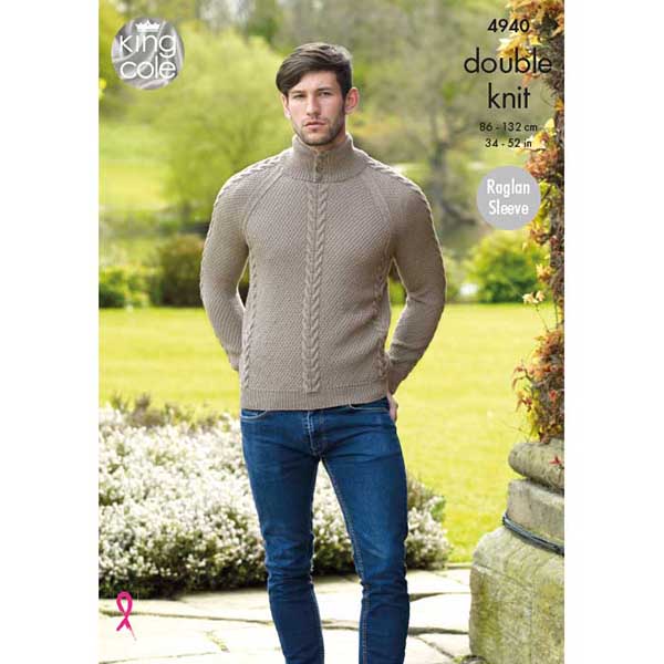 Cable Panel Sweaters Knitted in Luxury Merino DK | King Cole