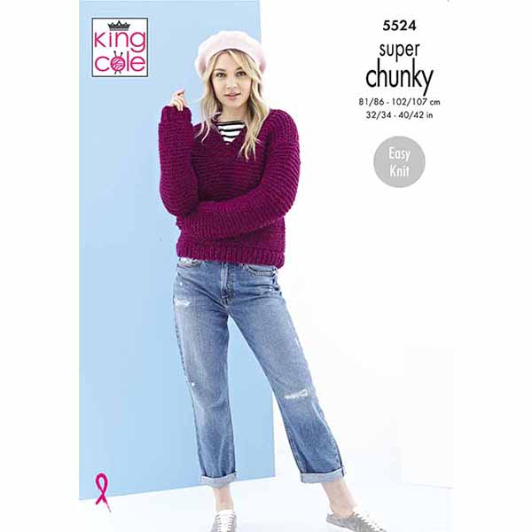 Sweater Knitted in Timeless Super Chunky | King Cole