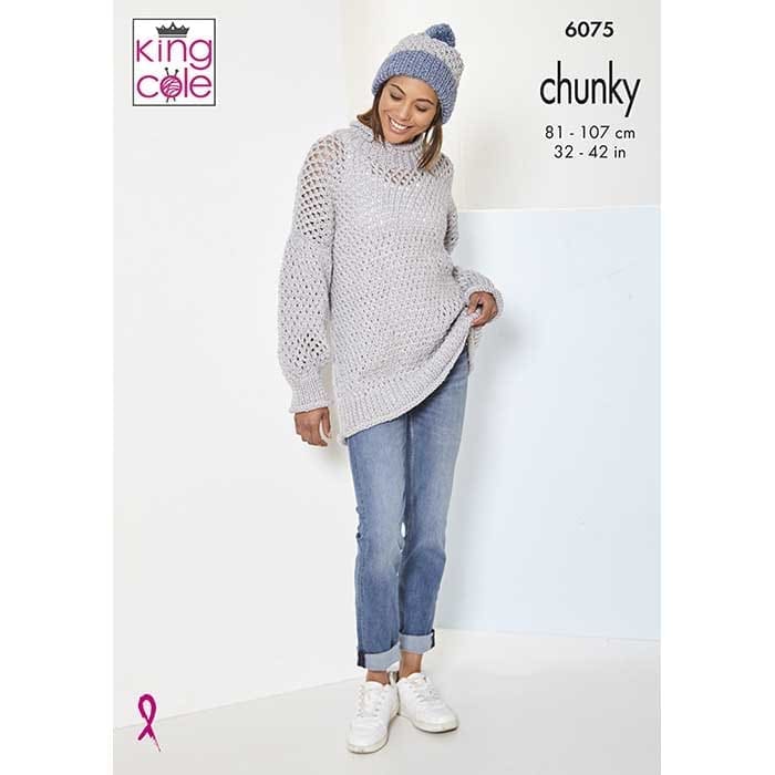 Sweater, Tank Top & Hat Knitted in Big Value Chunky | King Cole