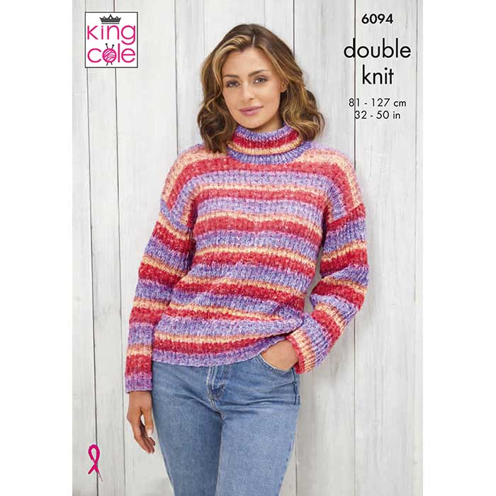 Sweater & Jacket Knitted in Bramble DK | King Cole